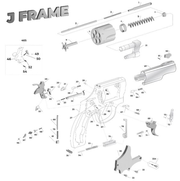 BOLT REVOLVER S&W MOD,60 LADY SMITH FIG.22 – Armeria Piccolo dal 1976